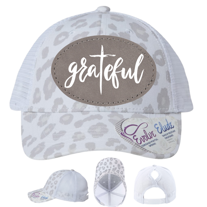 White Leopard - Gray/White Oval – God's Will Designs